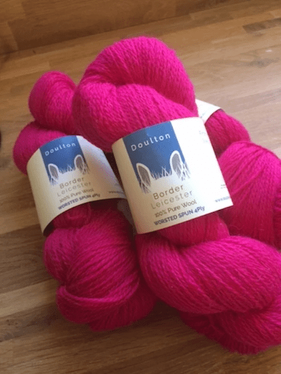 Uschi Pink DK yarn - Doulton Border Leicester Yarn